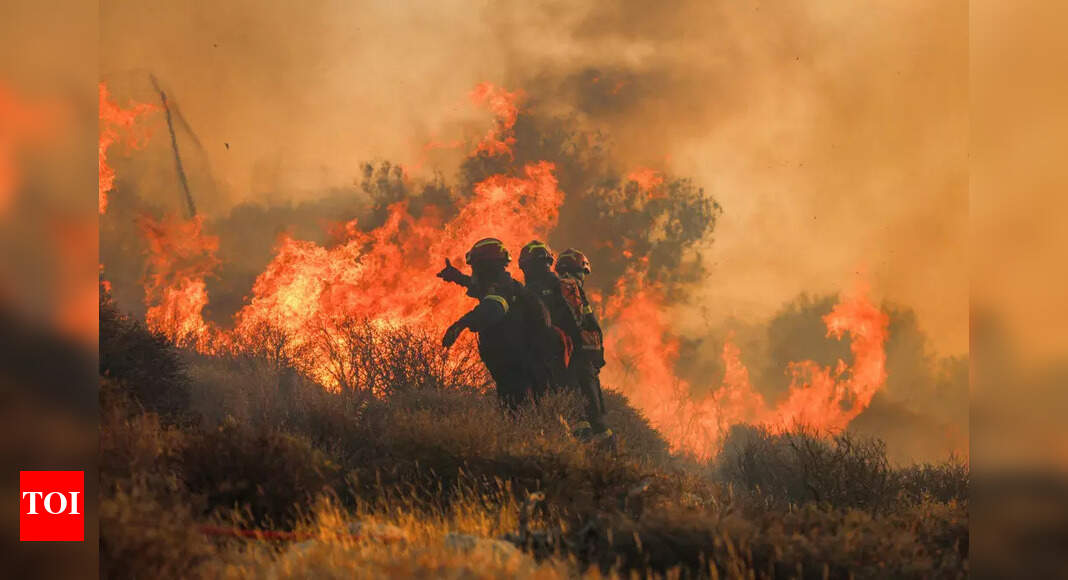 Forest fire near Athens under control, but area on high alert - Times ...