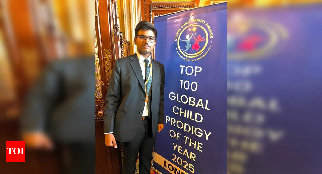 City boy felicitated with global prodigy award | Patna News - The Times ...