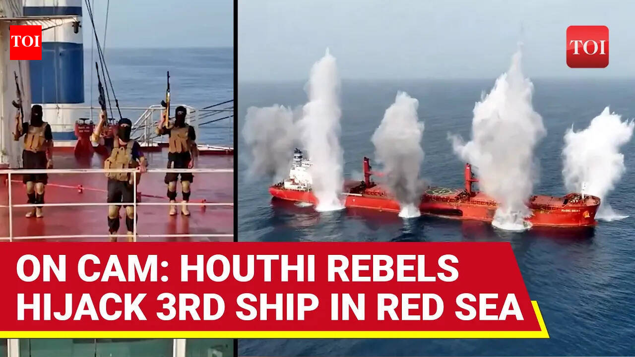 Houthi Rebels FILM Ship Hijacking In Red Sea; Vessel Raided, Detonated ...