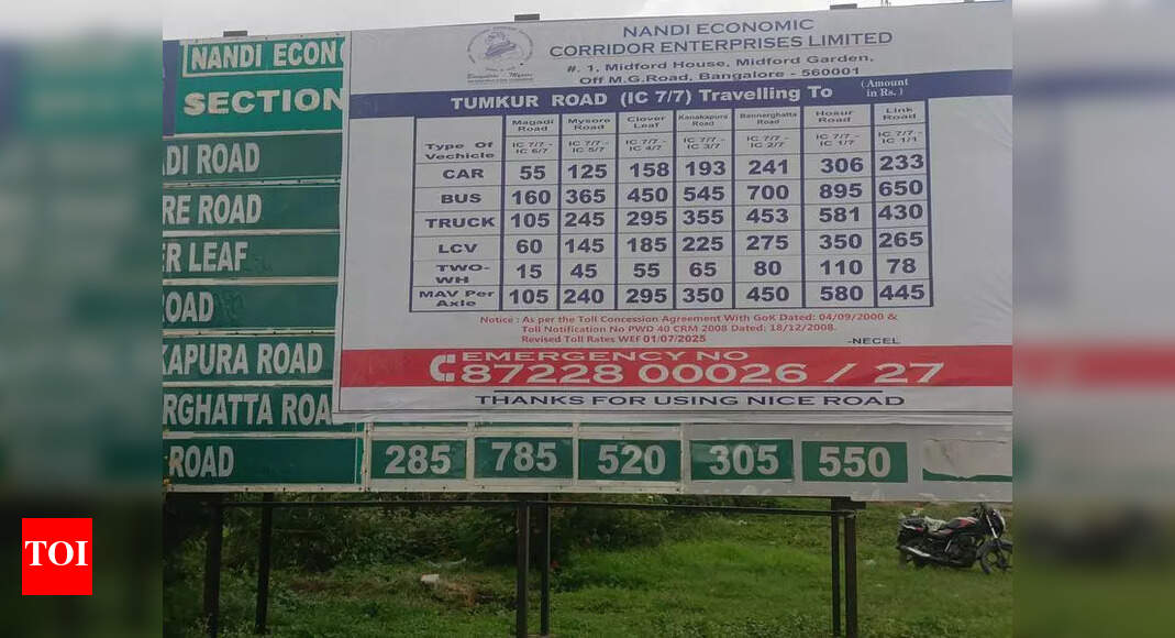 Takes A Toll: Car Ride on NICE Most Expensive in Bengaluru At Rs 7/km ...