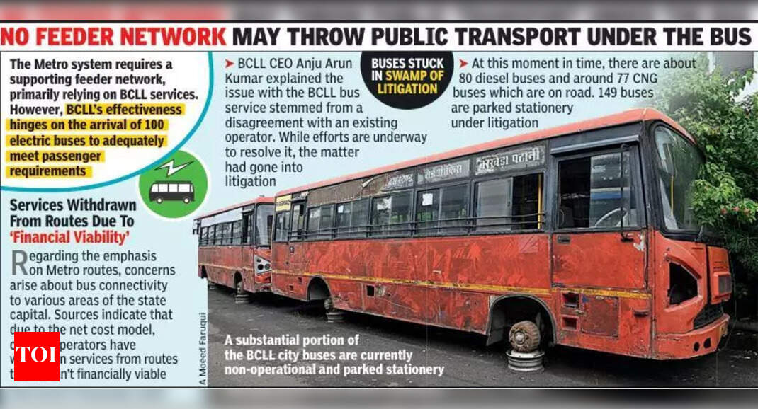 Metro on way but city bus parked: BCLL bets on e-buses to bridge gap ...
