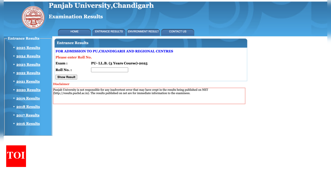 PU LLB result 2025 out on results.puexam.in: Direct link to download ...