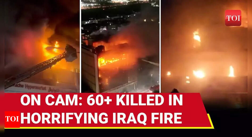 50 killed after fire at Iraq mall: Video shows massive flame, smoke ...