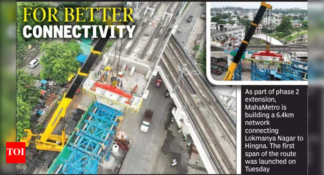 Aqua Line Extension To Hingna Gets Going With Metro Laying First Span ...