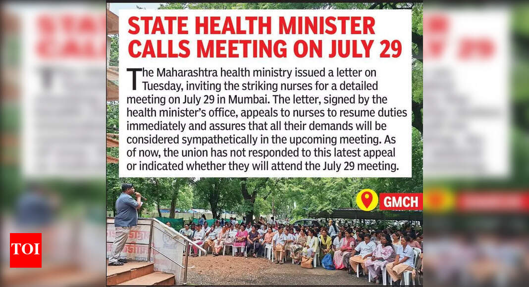 Nurses strike enters day 5, patient care takes a big hit | Nagpur News ...