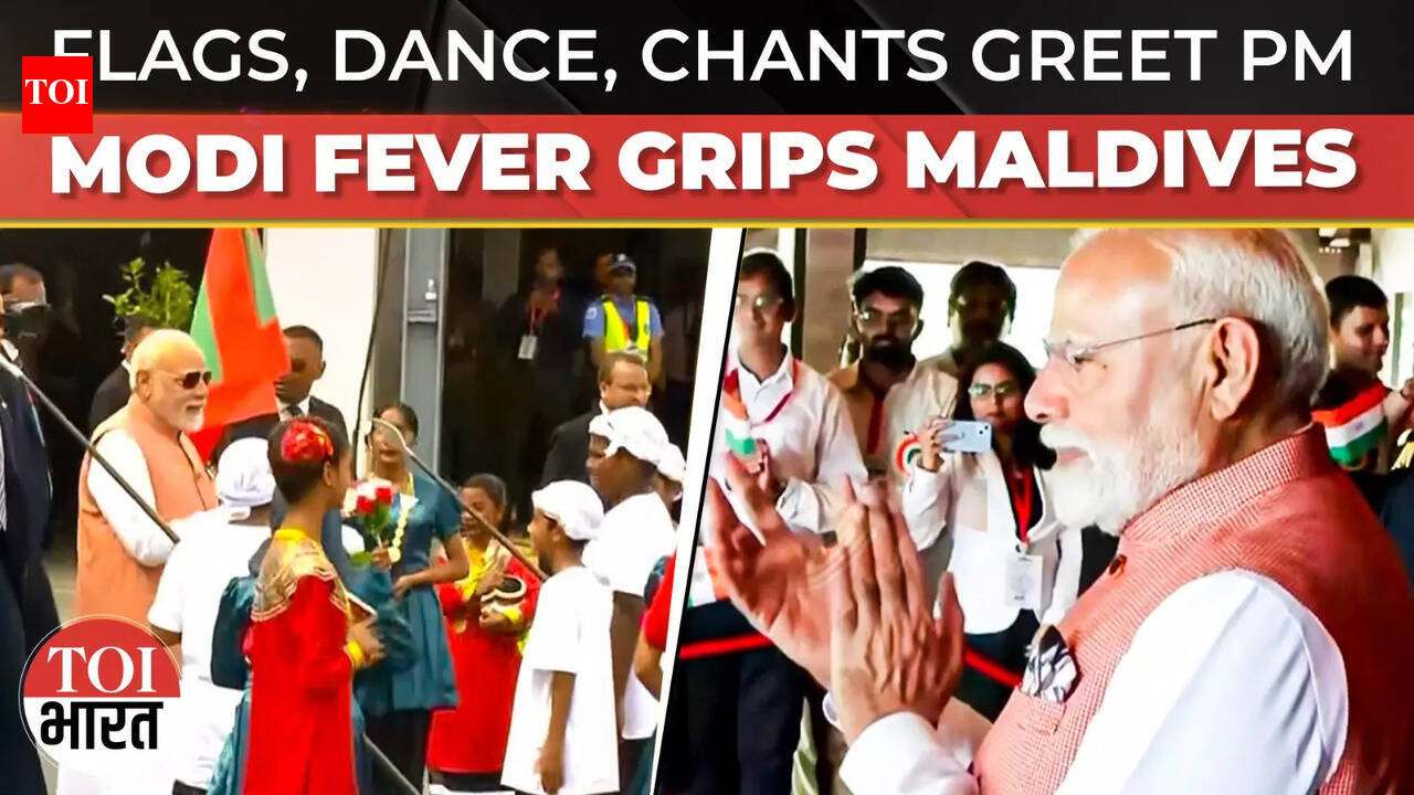 Modi Fever Grips Maldives: Indian Diaspora Cheers, Kids Dance, and ...