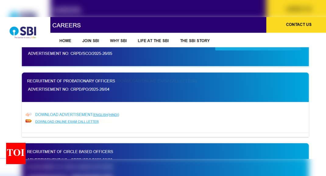 SBI PO admit card 2025 released at sbi.co.in: Direct link to download ...
