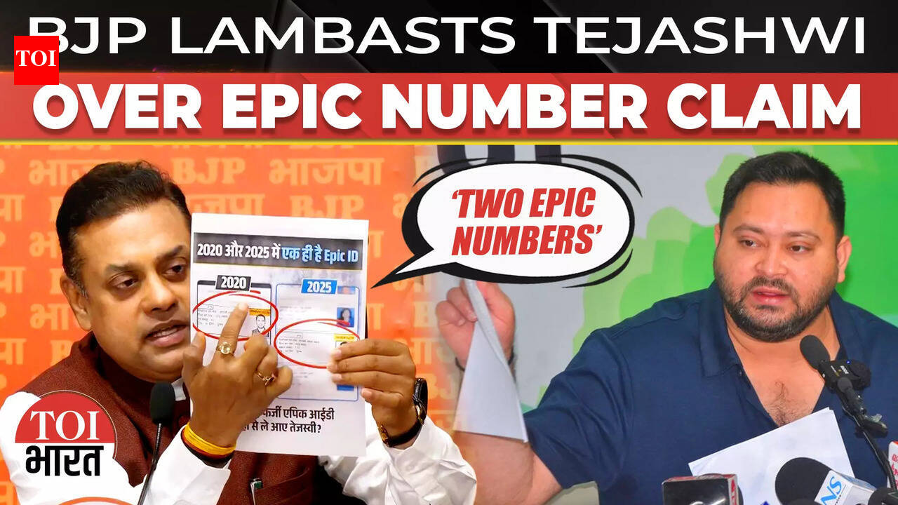 "Two EPIC Numbers...": Sambit Patra Slams Tejashwi Over 'Changed' EPIC ...