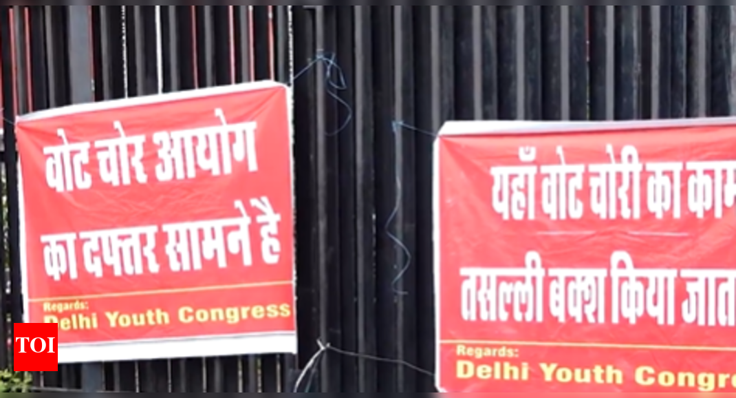 'Vote chor commission': Youth Congress protests against EC; puts up ...