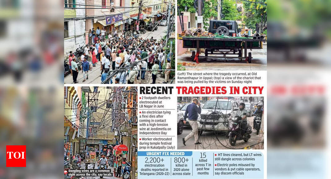 Hyderabad faces rising electrocution risk due to dangling electric ...