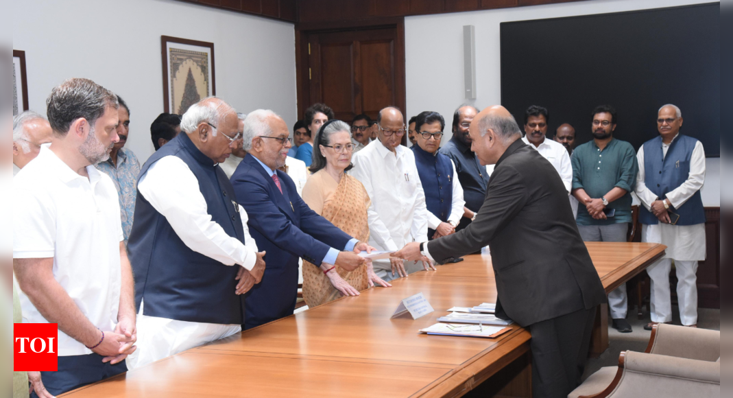 Vice President election: INDIA bloc candidate B Sudershan Reddy files nomination, to face NDA’s ...