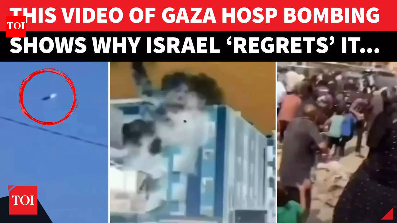 BOOM! Chilling Footage Of Gaza Hospital Attack Shows Moments Before ...