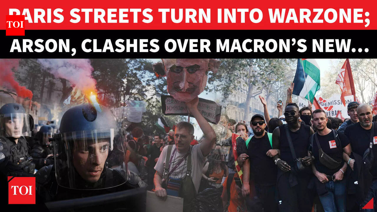 Macron Faces Massive Revolt: Protesters Clash With Riot Police, Strikes ...