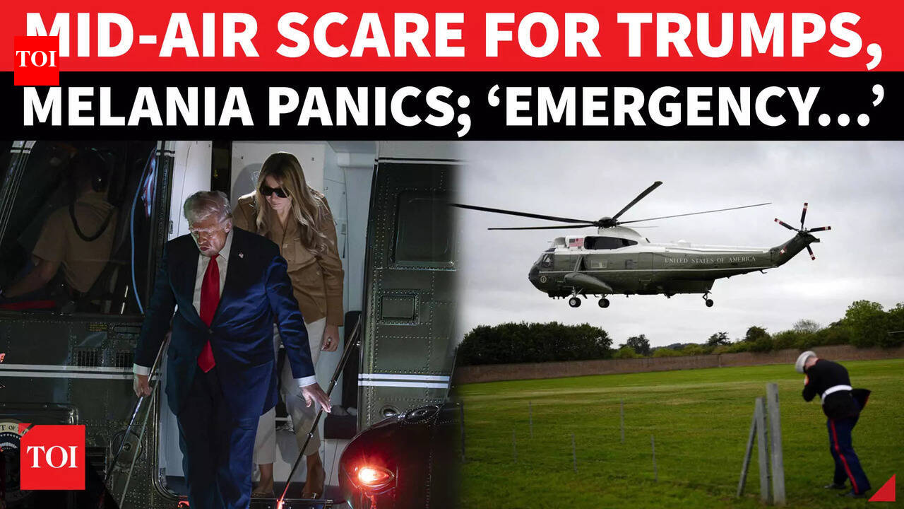 Narrow Escape For US President Trump, First Lady Melania As Helicopter ...