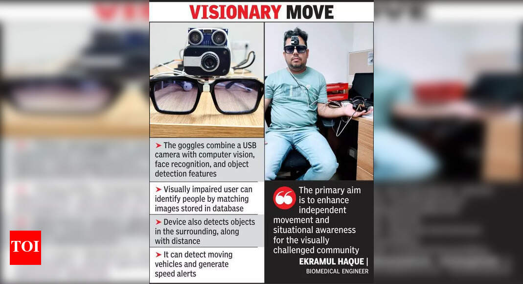 AI-driven smart goggles to assist visually impaired persons | Nagpur ...