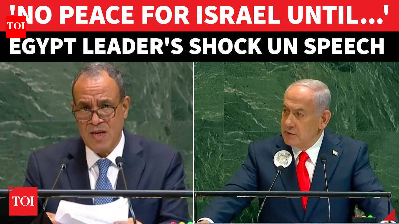 Israel CANNOT Live In Peace': Egypt Leader's Shock UNGA Address; Big ...