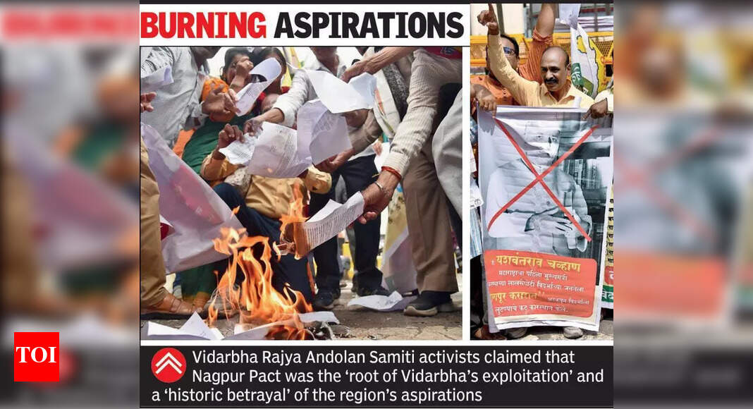 VRAS burns Nagpur Pact, renews demand for separate Vidarbha | Nagpur ...