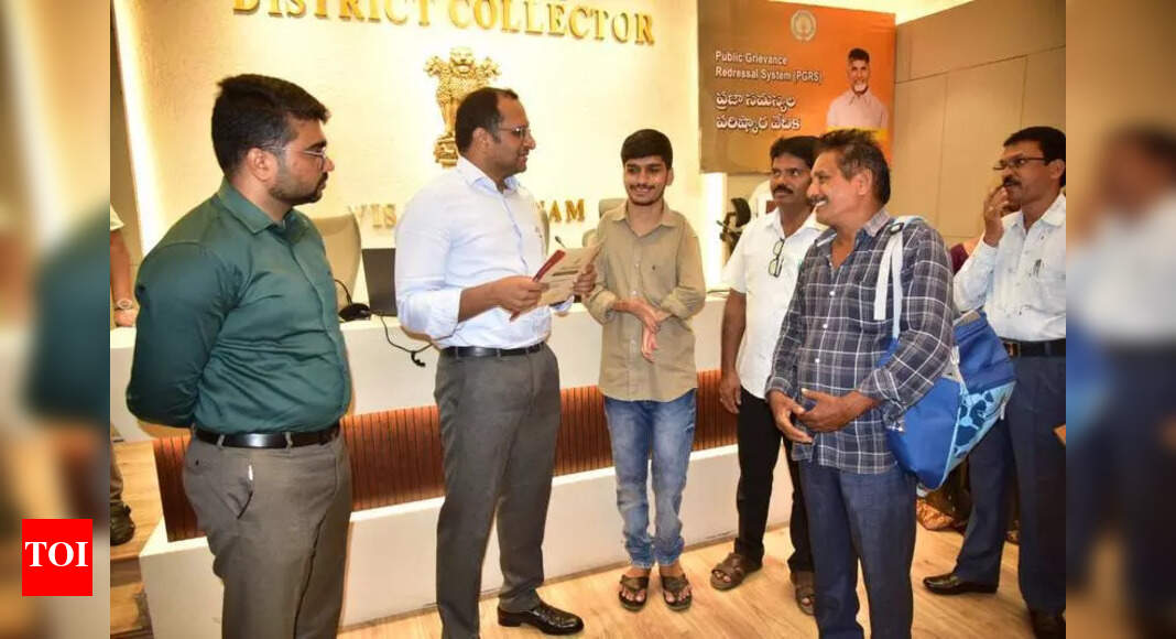 Born without hands, Vizianagaram man writes future with feet, cracks ...