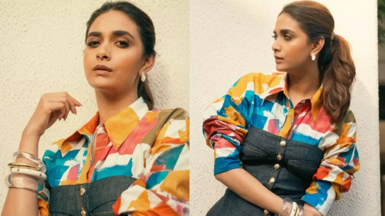 Keerthy Suresh Turns Heads In Bold Denim, See The Photos!