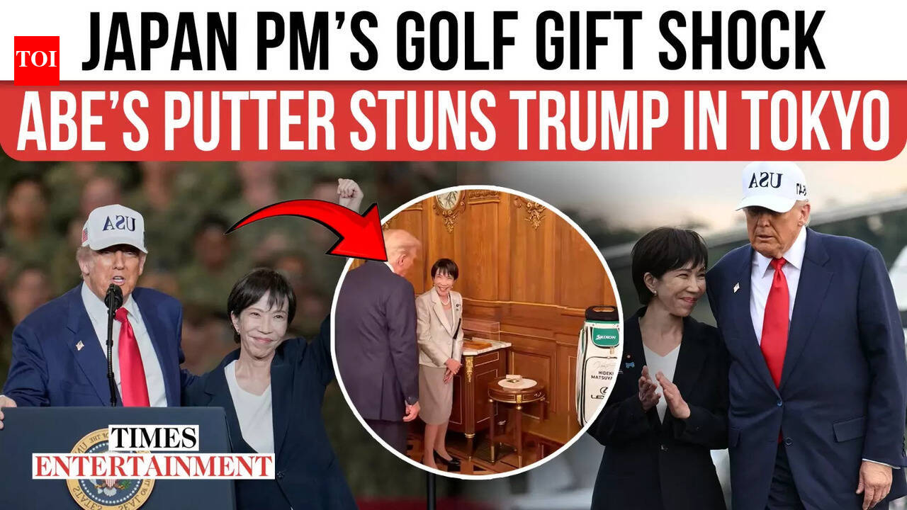 Japan PM Sanae Takaichi Surprises Trump With Shinzo Abe’s Putter ...