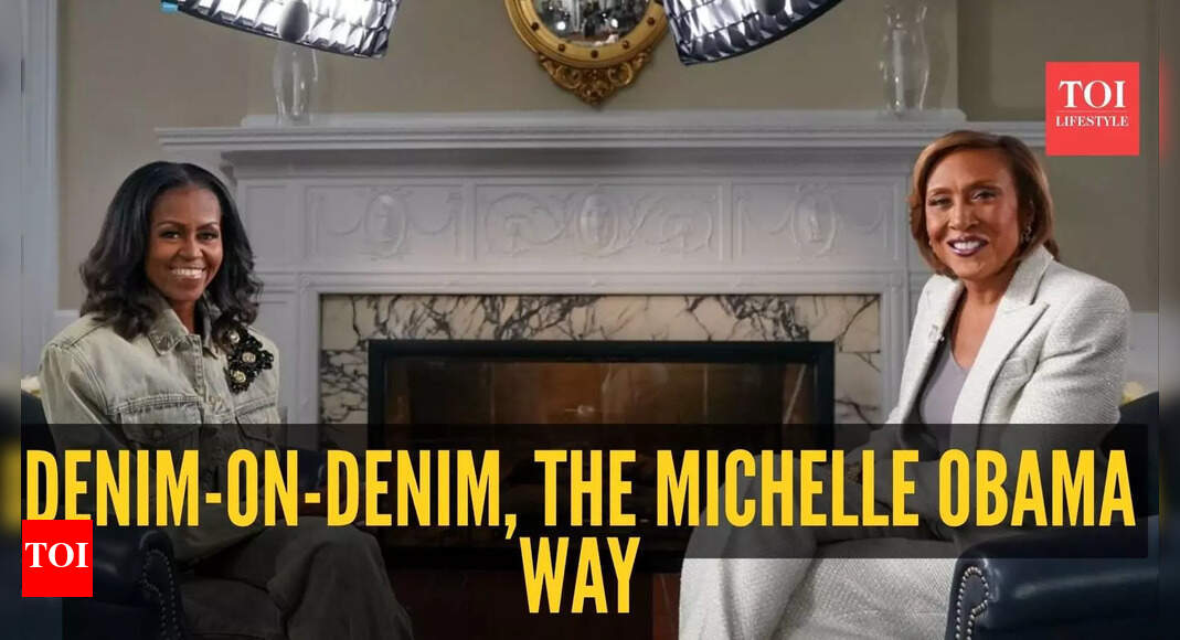 Michelle Obama’s denim-on-denim look sets the tone for her new fashion ...