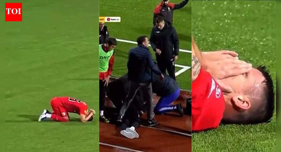 Coach collapses mid-match, dies: Players fall to the ground in ...