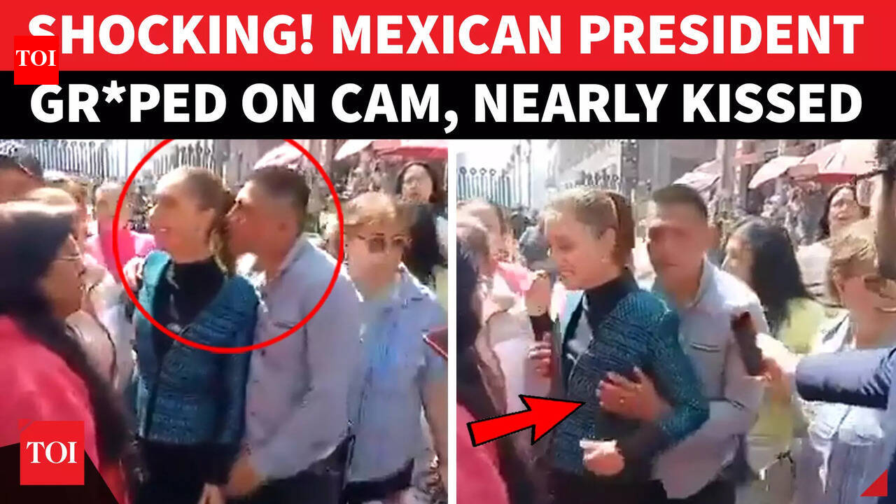 SHOCK MOMENT On Cam: Mexican Pres. Claudia Sheinbaum GROPED, Then ...