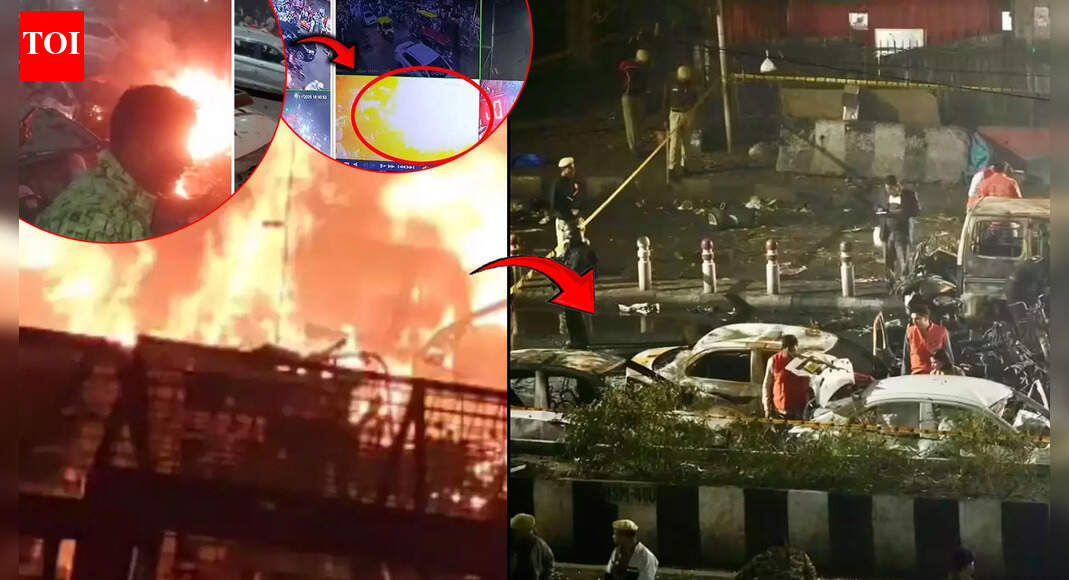 Slow Traffic, Then Sudden Fireball: CCTV Captures The Delhi Red Fort ...