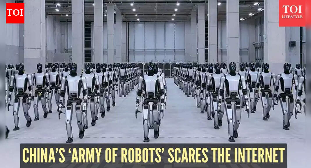 'Army of robots': China's humanoid bots marching in unison spook the ...