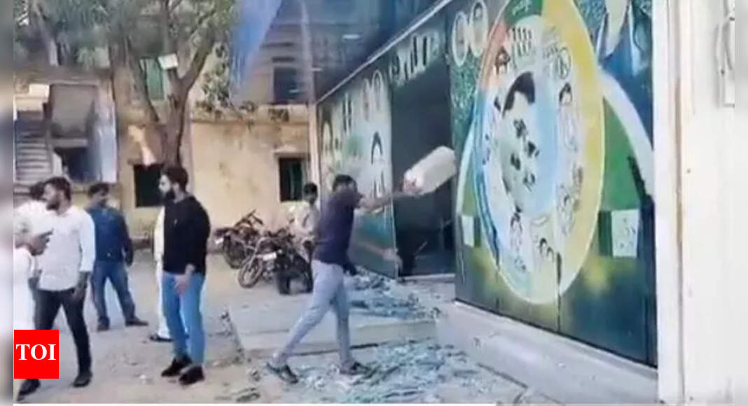 YSRCP local office ransacked at Hindupur; Jagan blames TDP and calls it ...