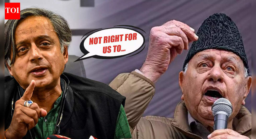 ‘Premature to Speculate’: Tharoor Hits Back at Farooq Abdullah Over ...