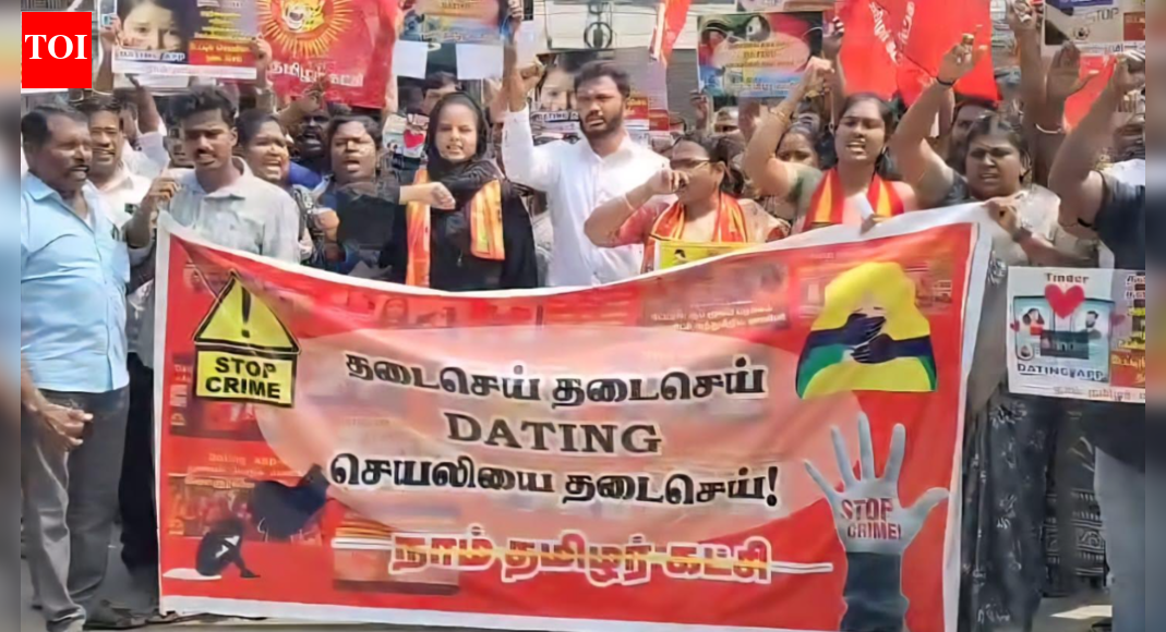 NTK holds protest in Coimbatore demanding ban on dating apps ...
