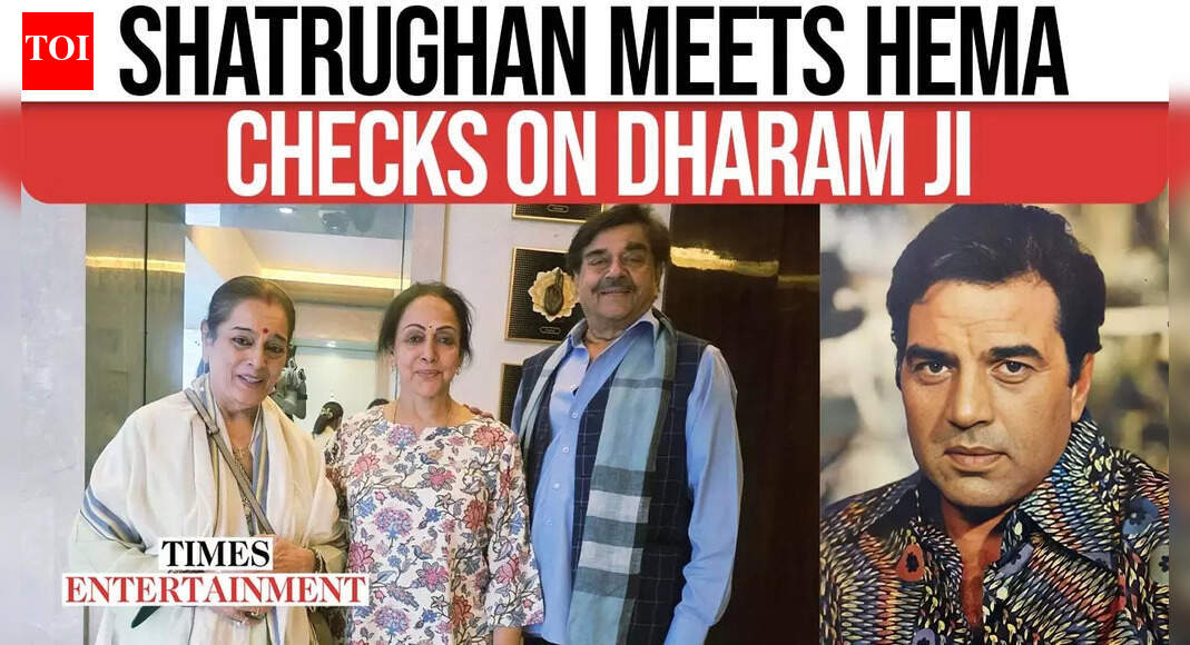 Shatrughan Sinha And His Wife, Poonam Visit Hema Malini As Dharmendra ...