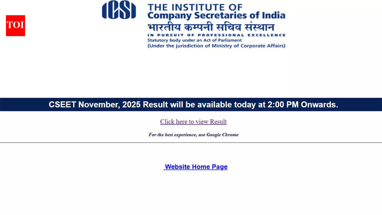 ICSI CSEET Result November 2025 Live Updates: Scorecard releasing at ...