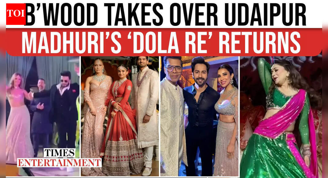 Madhuri Dixit's 'Dola re Dola' Dance At Netra Mantena–Vamsi Gadiraju’s ...