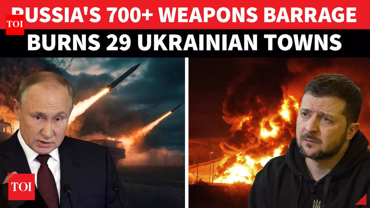 Russia Launches 653-Drone Night Assault as Fastiv Rail Hub Burns and ...
