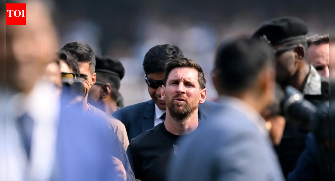Inside photos: Messi event at Kolkata Salt Lake Stadium descends into chaos