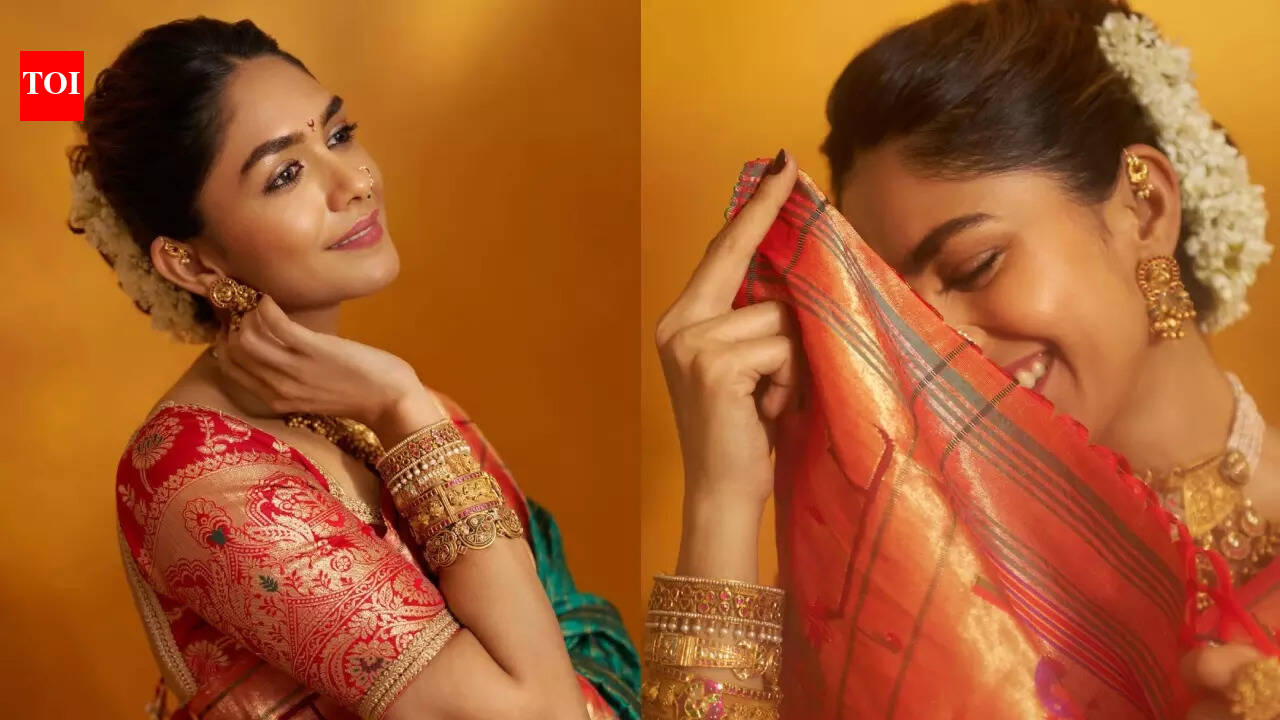 Mrunal Thakur embraces her ‘Purna Marathi’ side in a timeless Paithani ...
