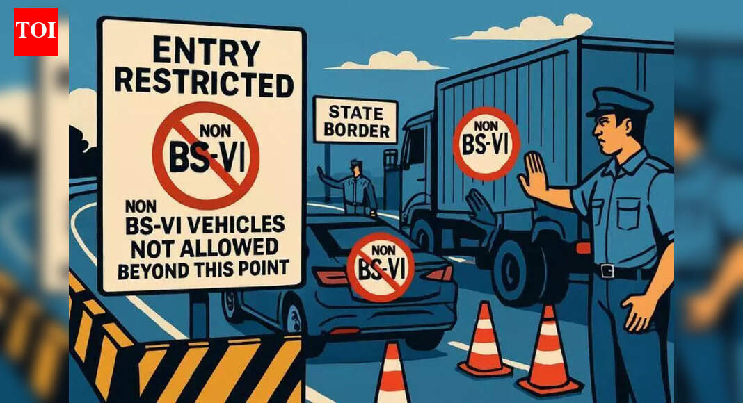 No entry to non-BS VI outstation vehicles kicks in; traffic cops steps ...