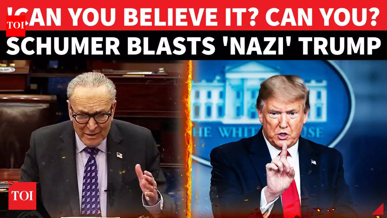 ‘Can You Believe It?': Chuck Schumer Slams Trump Swastika Move In U.S ...