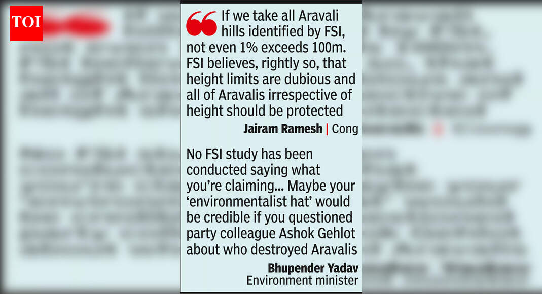 Aravali hill row: MoEF told Survey of India to map hills by 100m rule ...