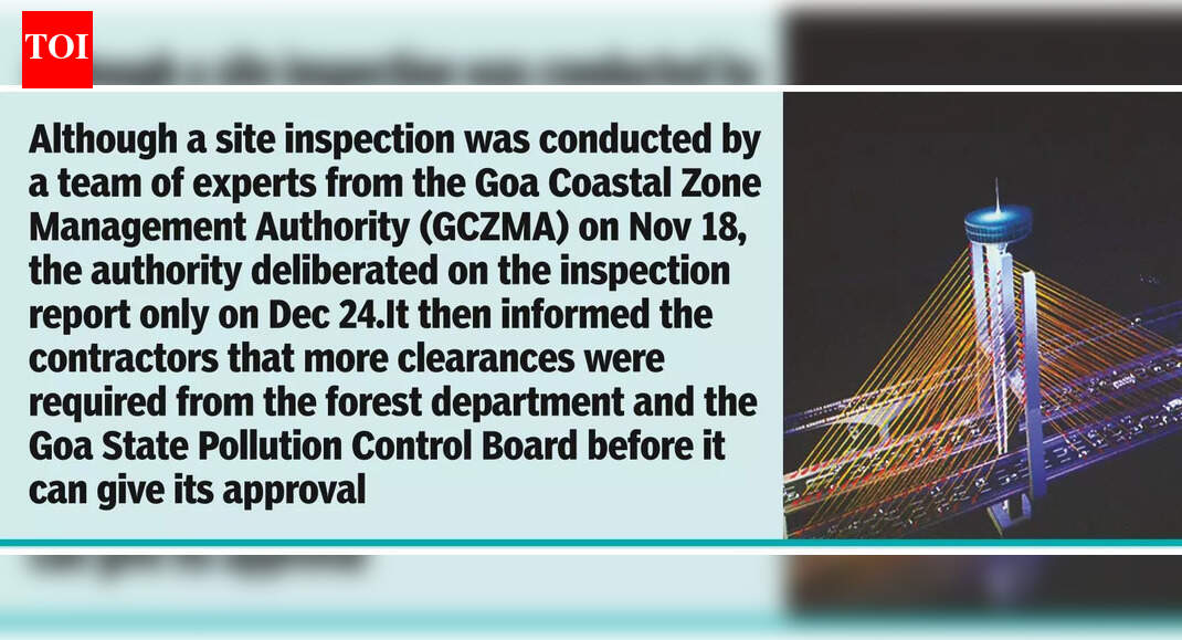 Slated to begin in 2025, Zuari bridge twin towers’ work stalled for ...