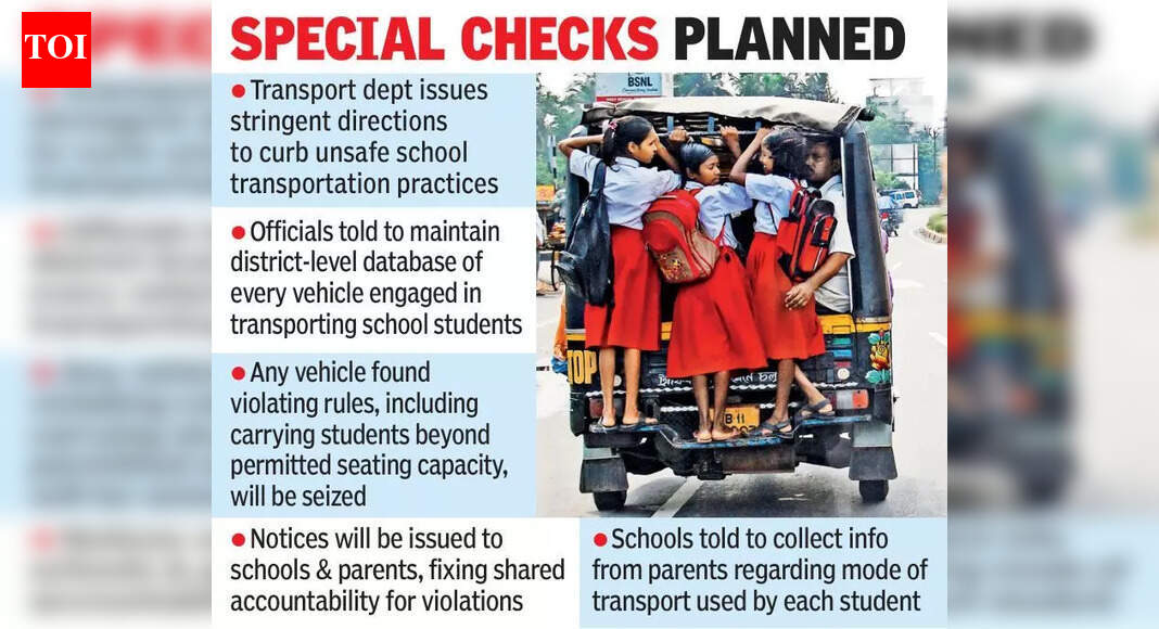 RTA cracks down on unsafe school transport across Telangana | Hyderabad ...