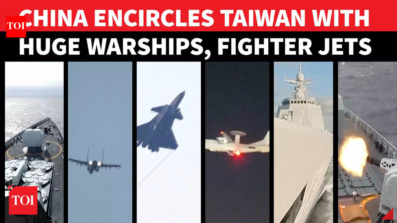 ON CAM: Chinese Warships, Fighter Jets & Troops Encircle Taiwan; PLA ...