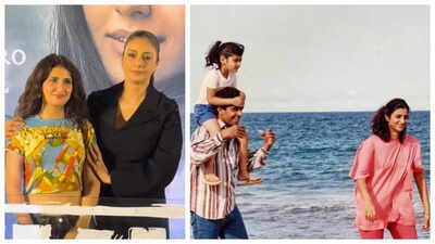 Tabu REUNITES with 'Chachi 420' co-star Fatima Sana Shaikh; reminds ...