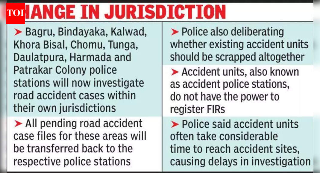 9 police stns withdrawn from road accident units | Jaipur News - The ...