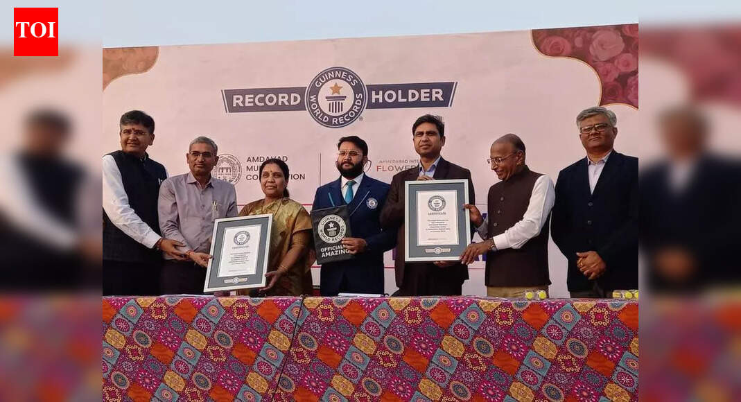 Show sets record for largest mandala, Sardar’s portrait | Ahmedabad ...