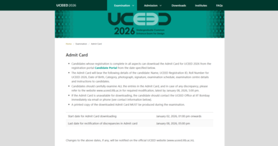 UCEED, CEED admit card 2026 likely to be released soon at official ...