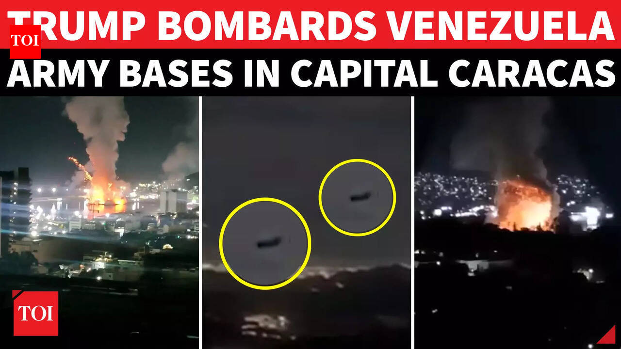 Trump 'INVADES' Venezuela; US Air Force Attacks Army Bases In Caracas ...