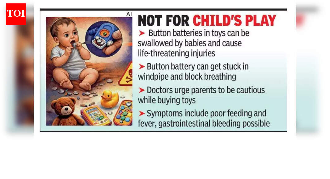 From play to peril: Docs flag button battery risk for kids | Lucknow ...